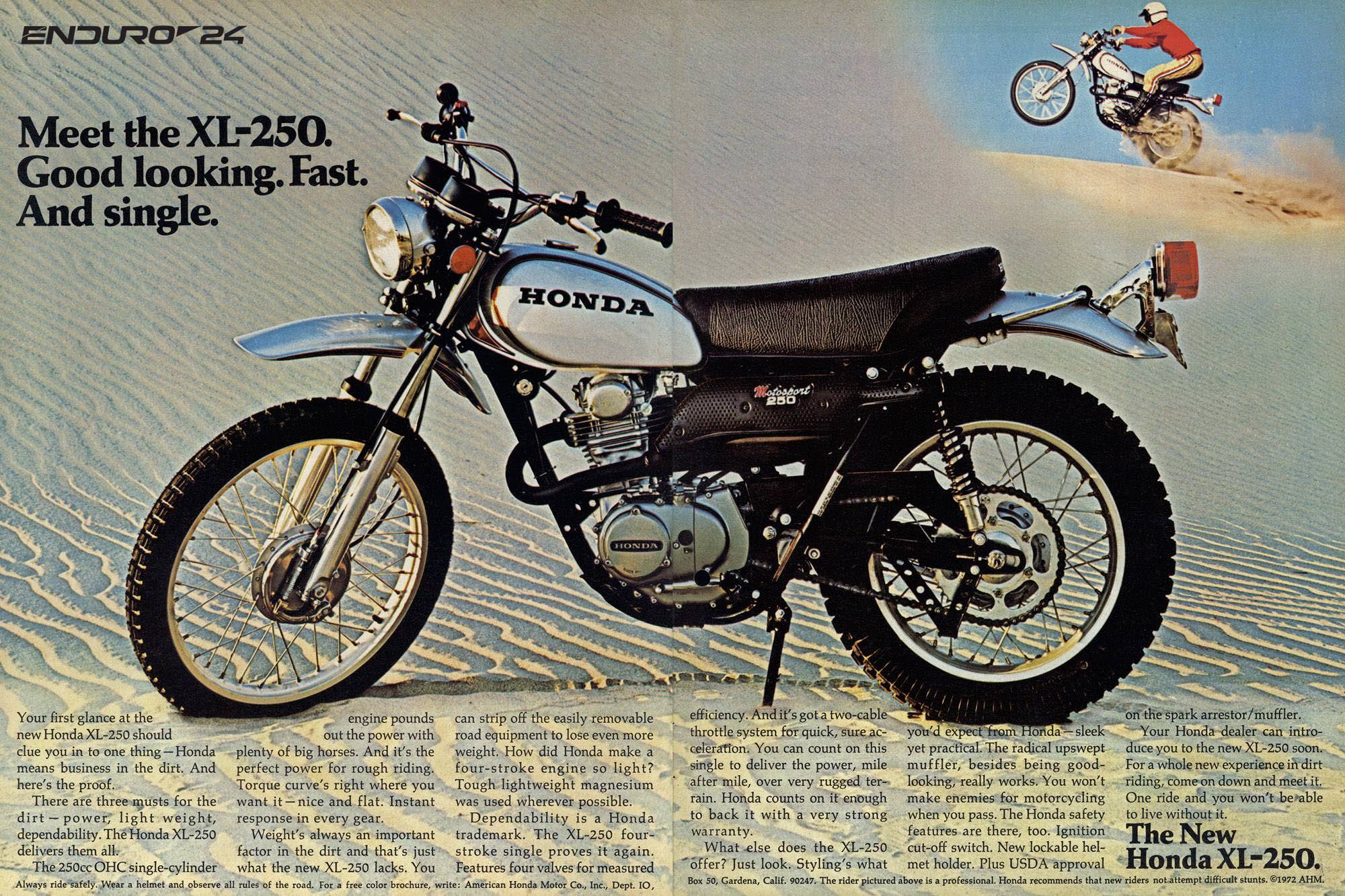 Σαν σήμερα 13 Ιανουαρίου 1972: Ξεκινάει η επέλαση του Honda XL 250 στην ...